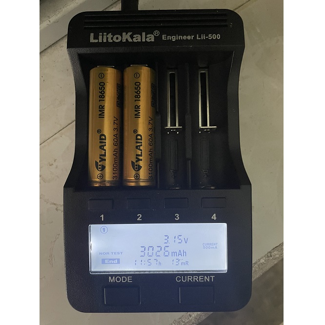 Pin sạc 18650 3100mAh Dòng xả 60A Hãng CYLAID